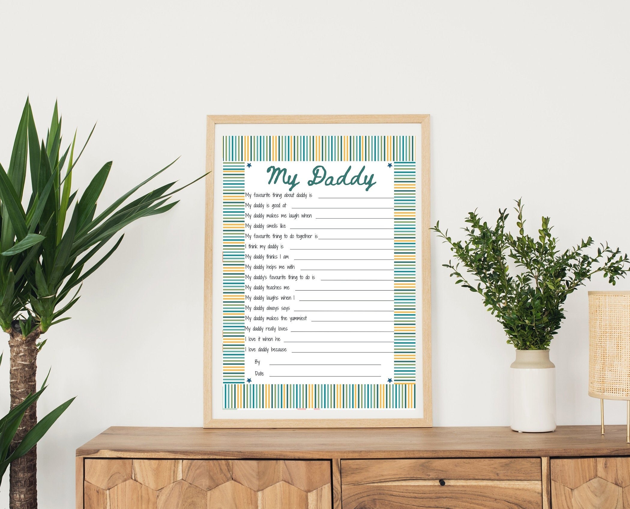 Printable Fathers Day Activity~ About My Daddy~ Idea for Fathers Day ...