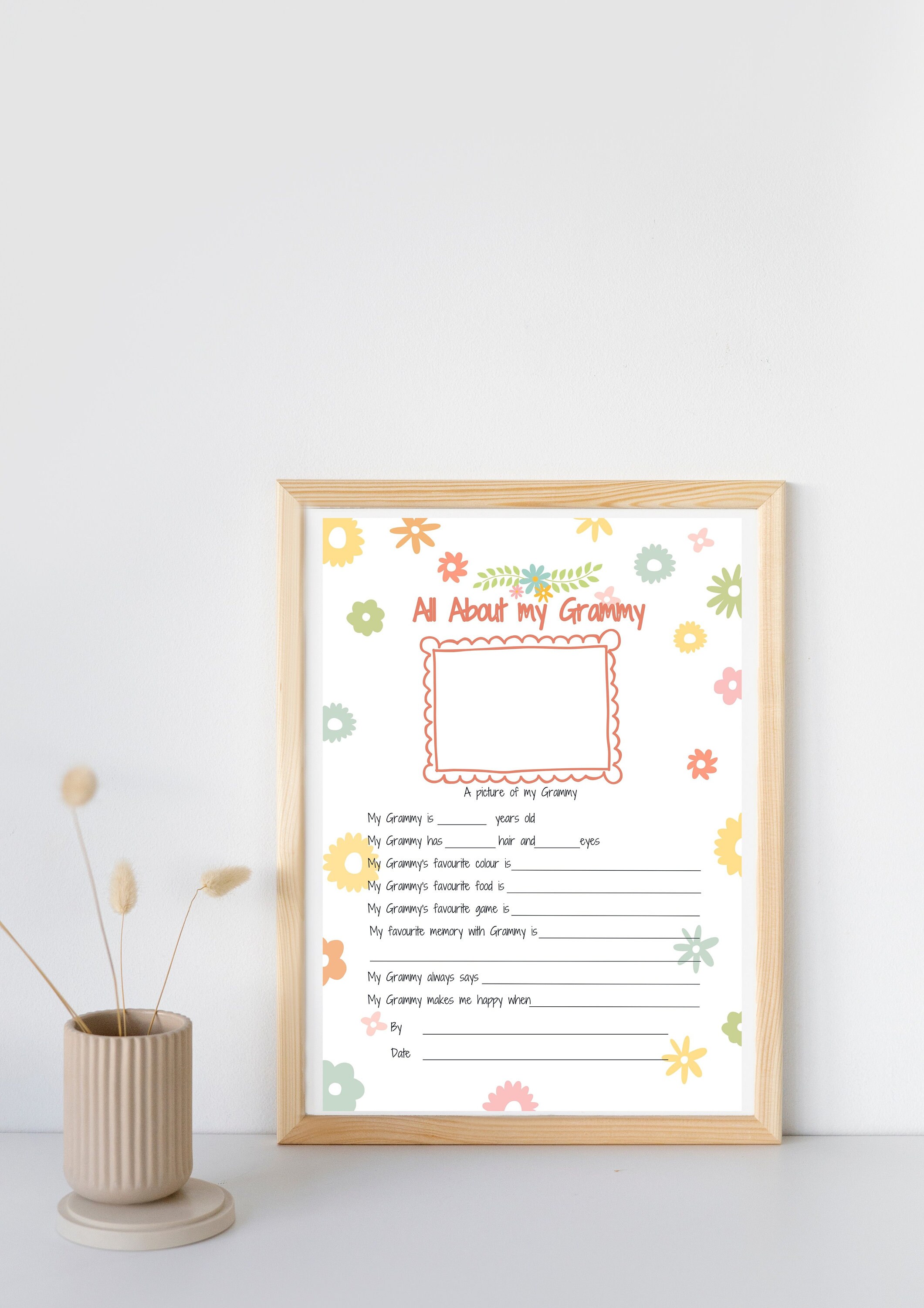 Reasons I Love Grammy Printable Keepsake Gift Idea. Mothers Day ...
