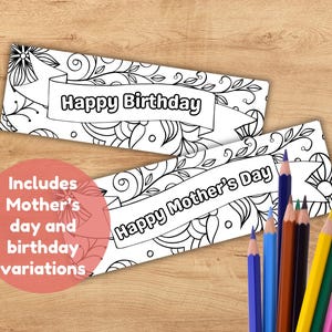 Printable Mother's Day Coloring Bookmarks Craft Activity Gift Idea for ...