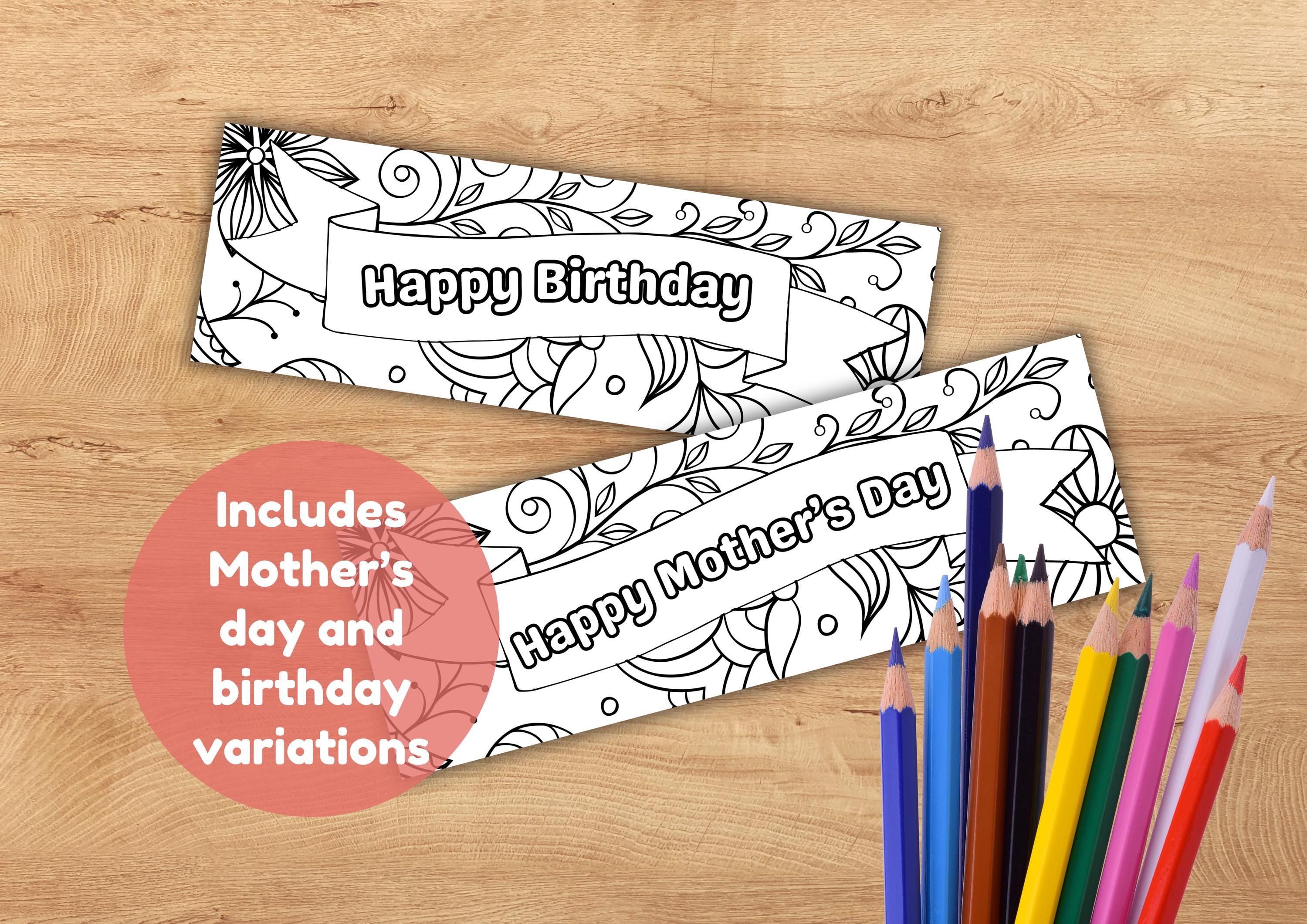 Printable Mother's Day Coloring Bookmarks Craft Activity Gift Idea for ...