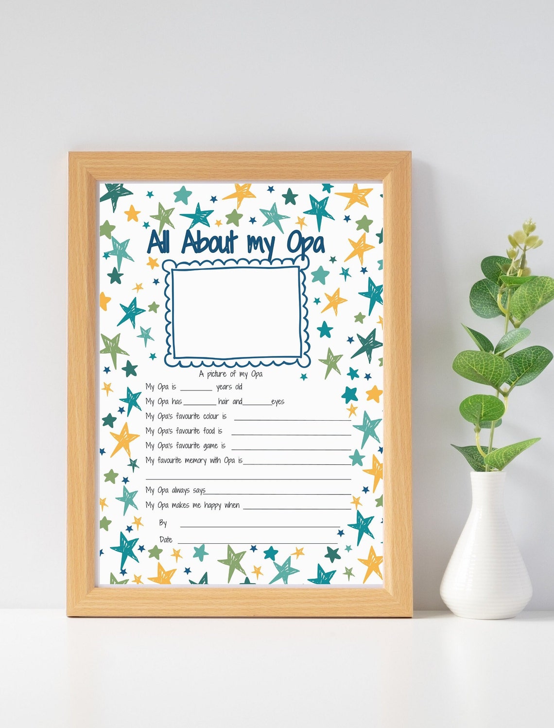 Reasons I Love Opa Printable Keepsake Gift Idea for Father's Day ...