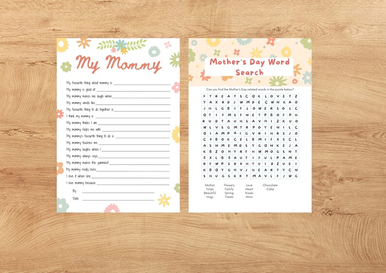 Printable Mothers Day Activity Pack Coloring in Mother's Day Activities ...