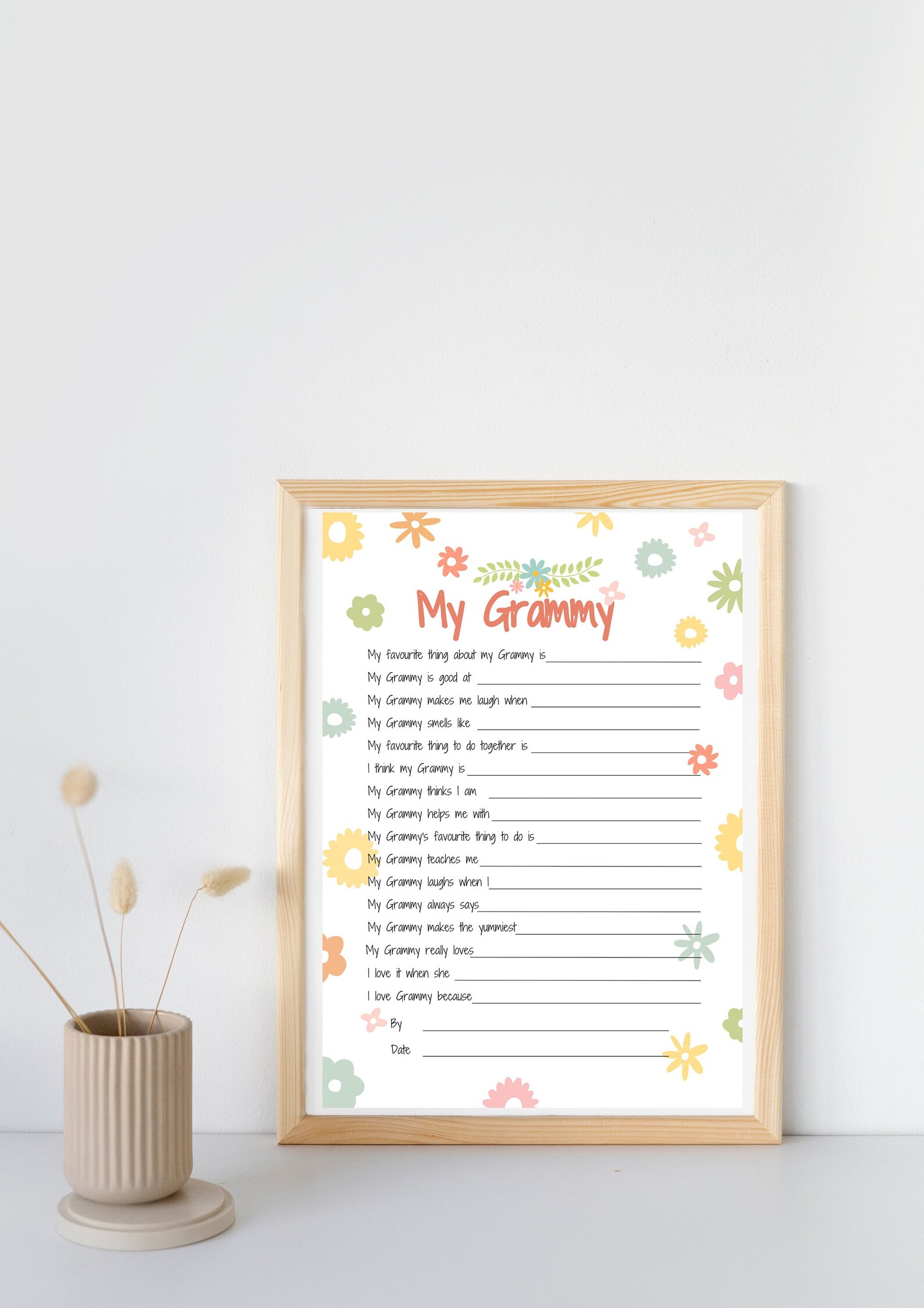 Reasons I Love Grammy Printable Keepsake Gift Idea. Mothers Day ...