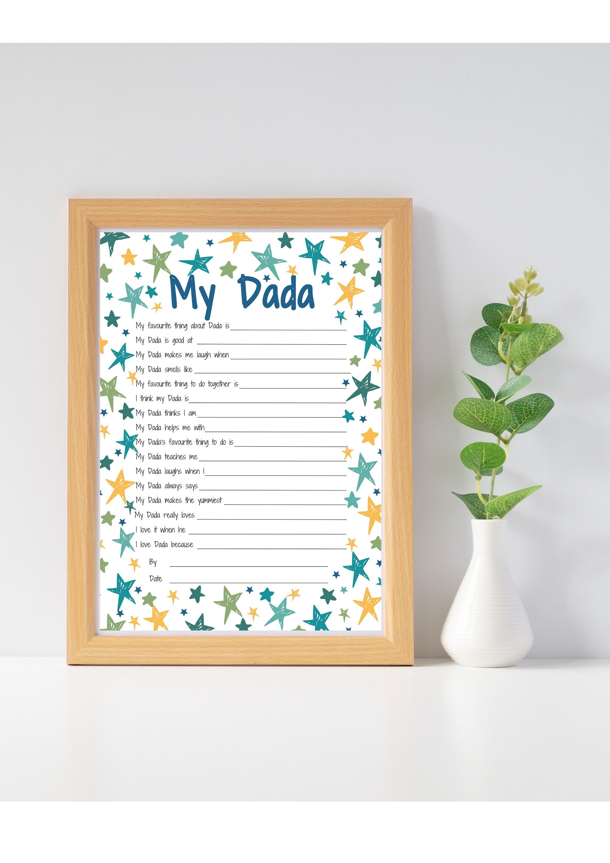 Printable Fathers Day Interview Keepsake Craft Activity Gift ...