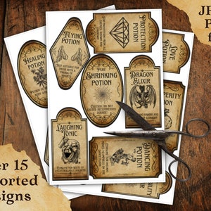 Printable Halloween Potion Labels ~ Blank Halloween Apothecary Labels ...