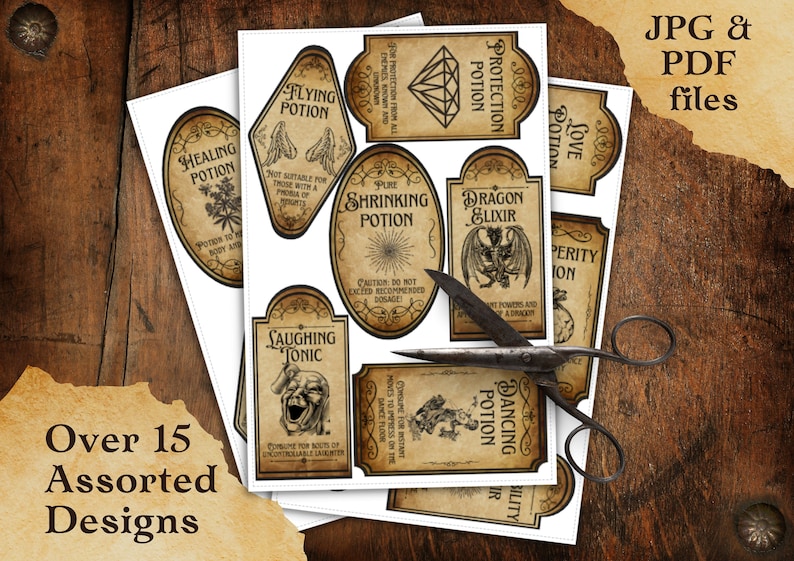 Printable Halloween Potion Labels ~ Blank Halloween Apothecary Labels ...