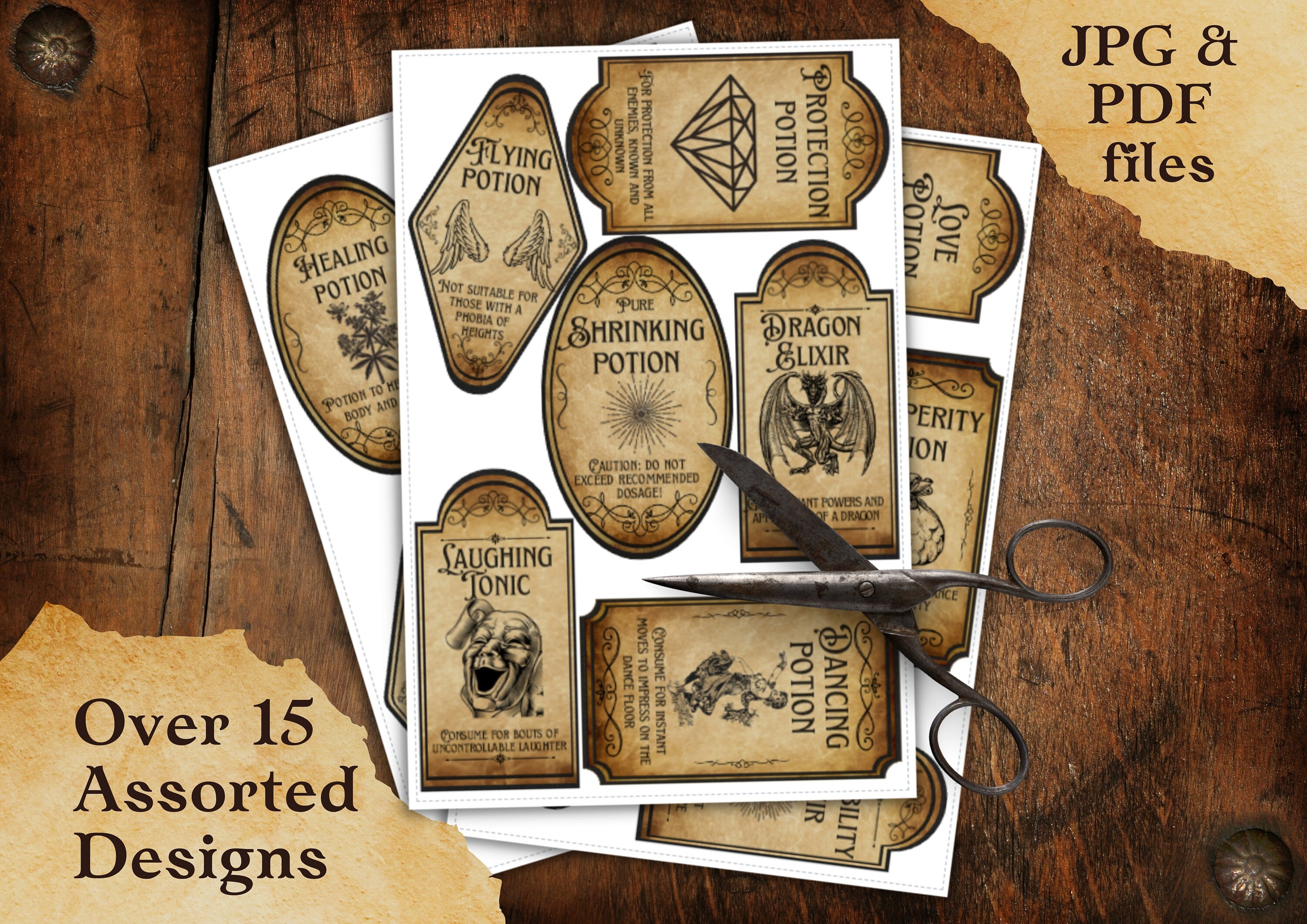 Printable Halloween Potion Labels ~ Blank Halloween Apothecary Labels ...