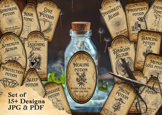 Printable Halloween Potion Labels Blank Halloween Apothecary - Etsy