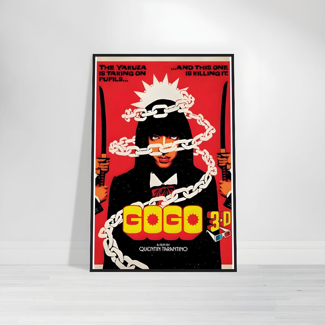 Gogo 3D Kill Bill Movie Poster Quentin Tarantino Film Poster Wall Art ...