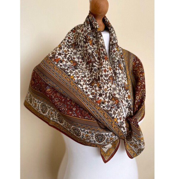 Silk Scarf Vintage - Etsy