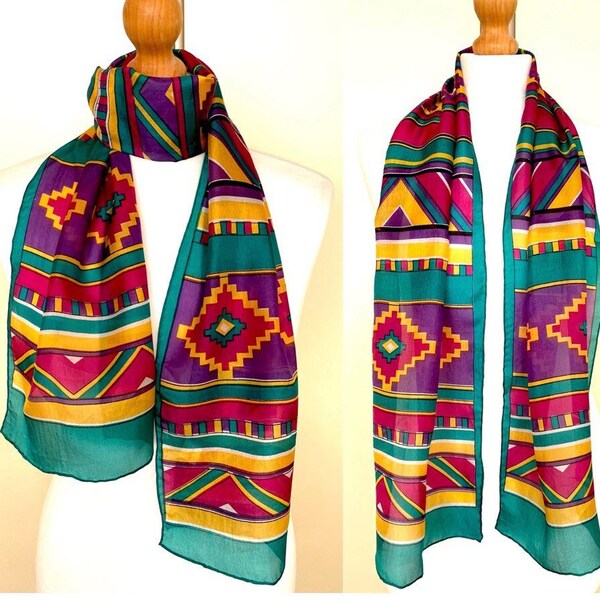 Mexico Silk Scarf - Etsy