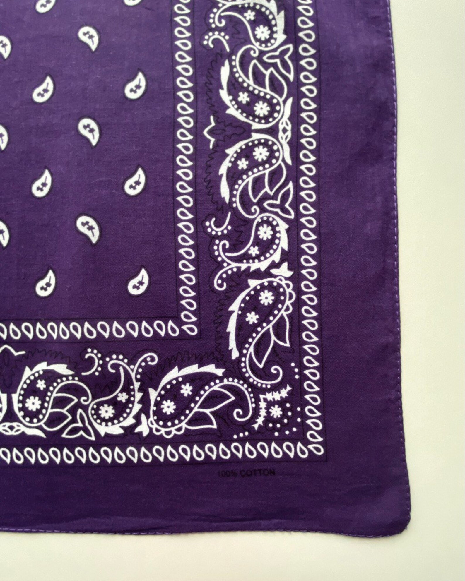 Vintage 2 Pieces Cotton Bandana 70s 80s Small Retro Scarf Paisley ...