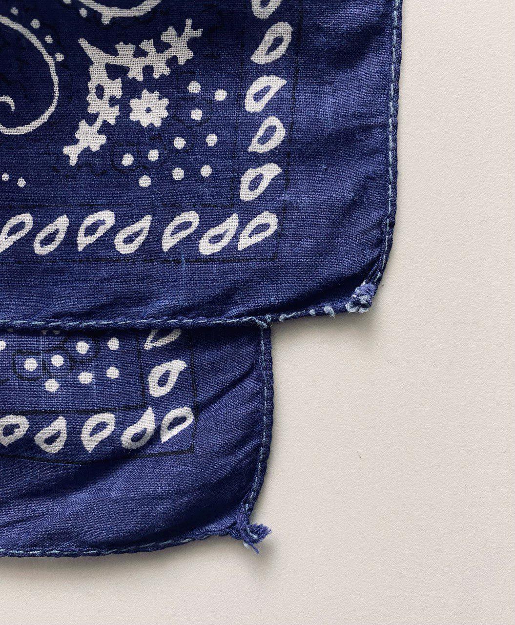 Vintage 60s Cotton Bandana Navy-violet White Boho Hippie Paisley ...