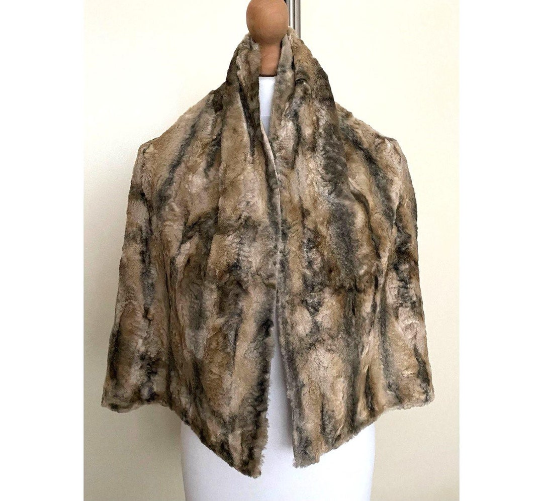 Vintage 70s Italy Made SEVENTY Shawl Faux Fur Retro Shawl Rare Find ...