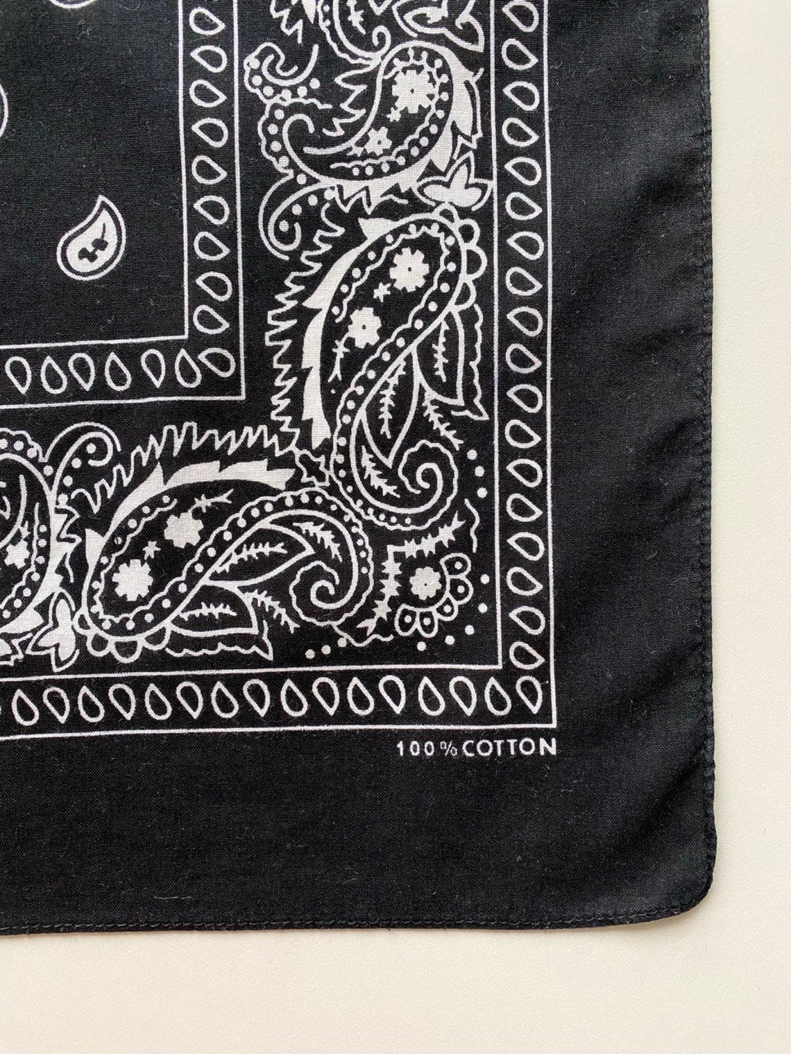 Vintage 2 Pieces Cotton Bandana 70s 80s Small Retro Scarf Paisley ...