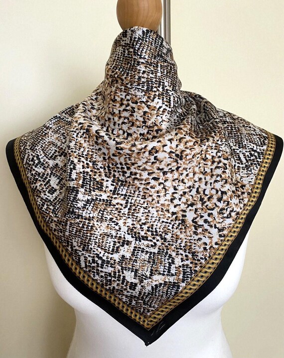 Vintage Italy Made 90s Bandana Snake Skin Print Handk… - Gem
