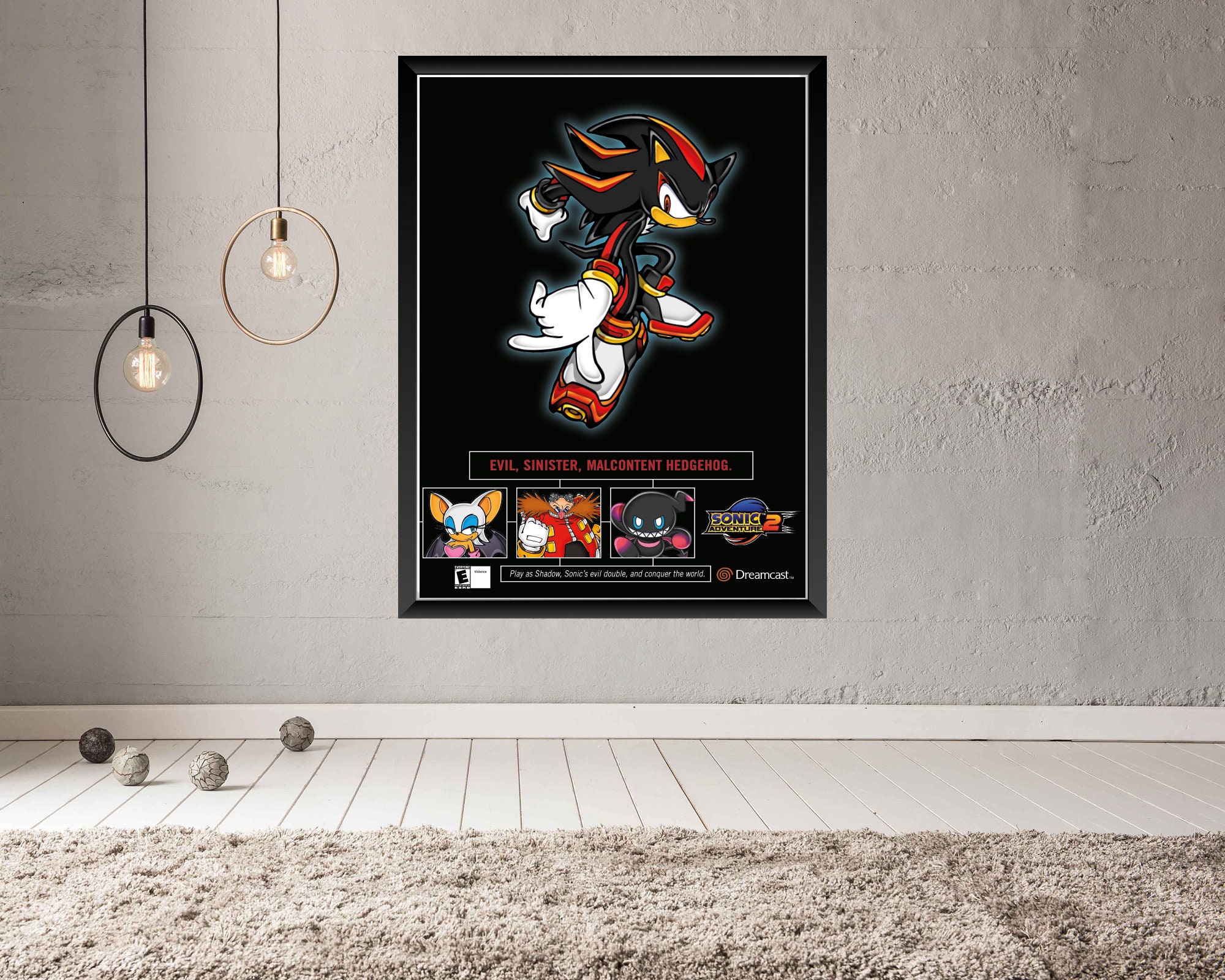 Sonic Adventure 2 SHADOW Dreamcast Arcade Video Game Poster B2 - Etsy