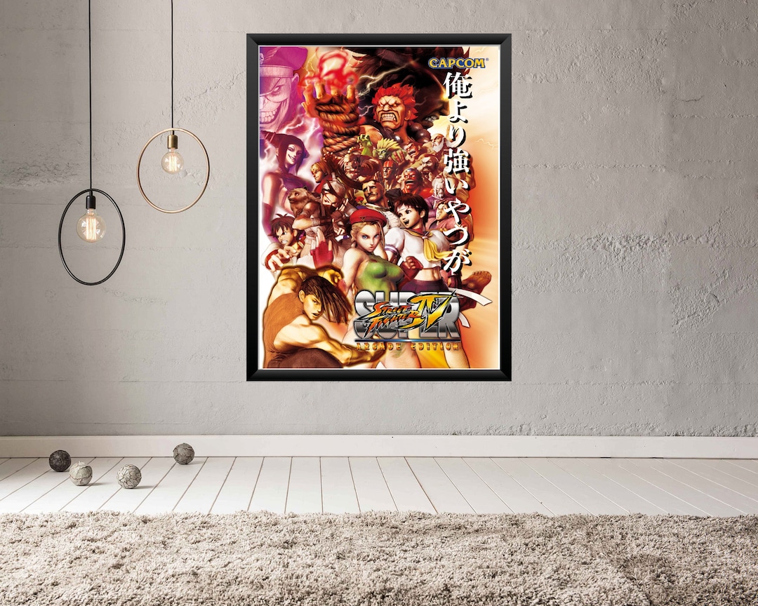 Super Street Fighter 4 Arcade Edition RED Arcade Video Game Poster B2 ...
