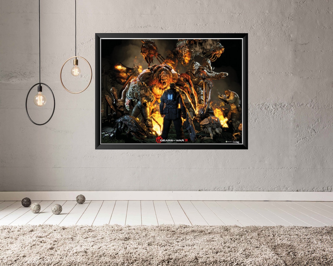 Gears of War 3 Arcade Video Game Poster B2 Size OFFSET - Etsy