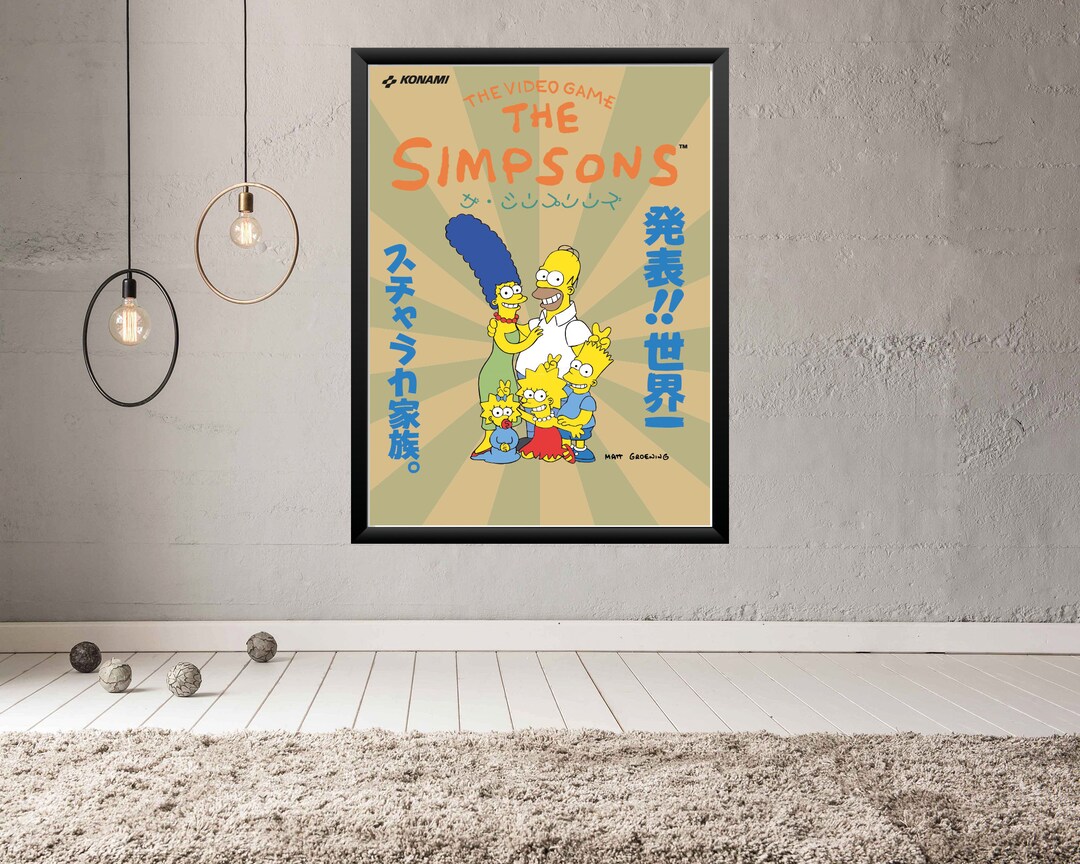 Simpsons Arcade Video Game Poster B2 Size OFFSET - Etsy