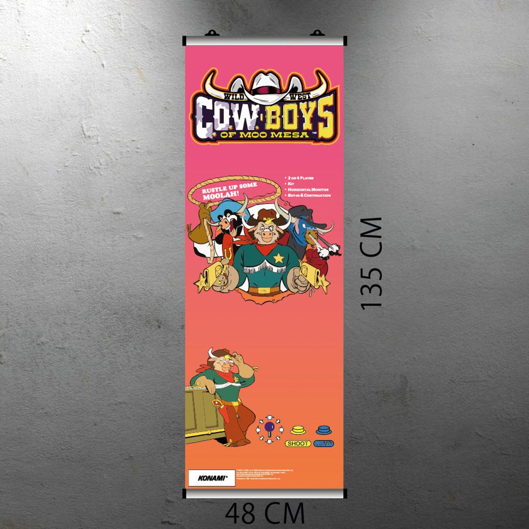 Cow Boys of Moo Mesa Arcade Video Game FLYER Banner - Etsy