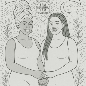 Body Positive Coloring Pages | Self-love Illustrations (digital Prints ...