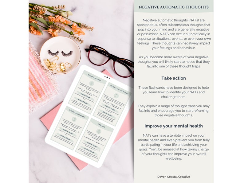 Canva Cognitive Distortions Flashcards, Automatic Negative Thoughts ...