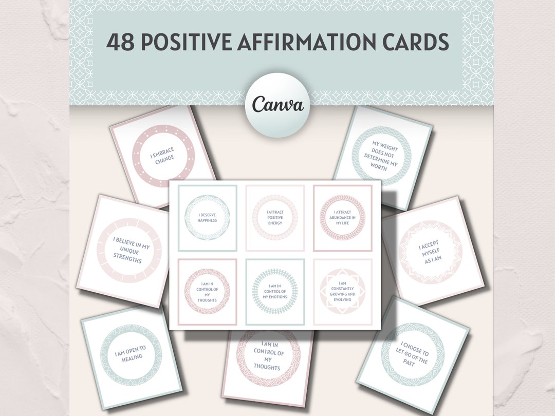 Positive Affirmation Cards, Self Love Affirmation Cards, Positive ...