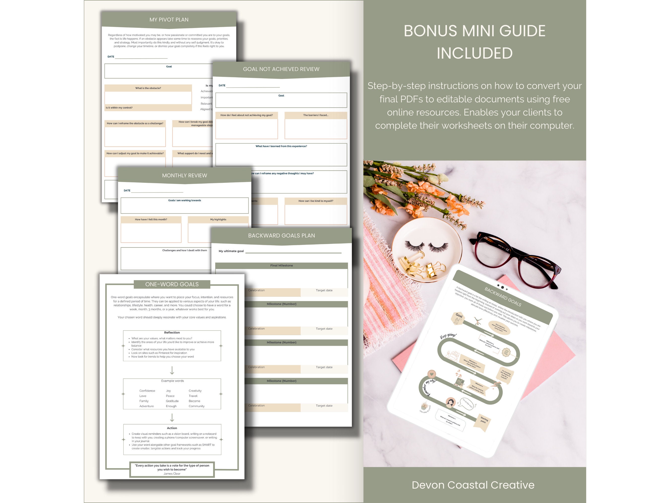 Goal Setting Worksheets, SMART GOALS, Goal Pyramid, Habit Tracker, Goal ...