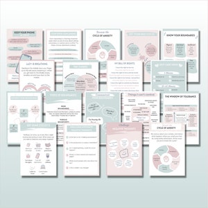 Anxiety Coping Skills Flashcards, Anxiety Tools, Therapy Tools ...