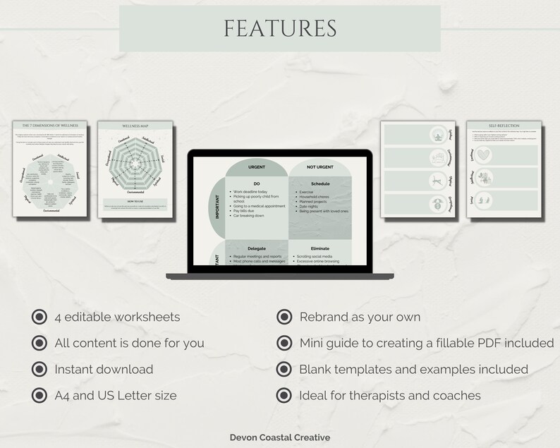 Wellbeing Wheel Life Wheel Wellness Wheel Self-reflection - Etsy