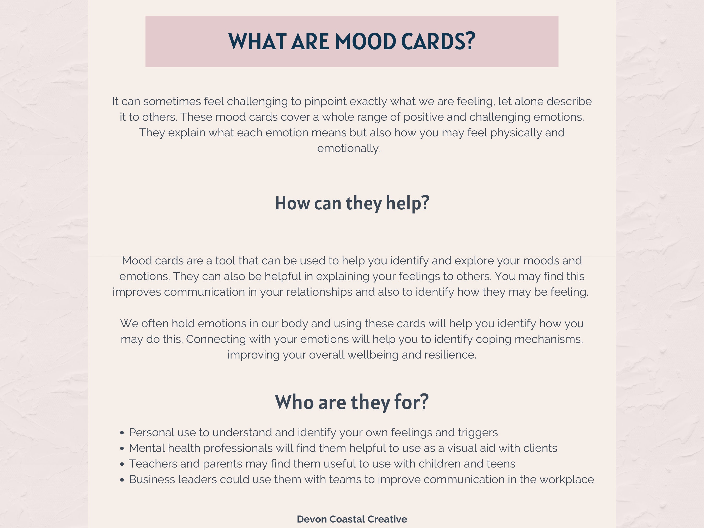 Feelings Cards, Mood Cards, Emotions Cards, Therapy Resources, Coaching ...