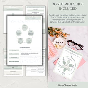 Vicious Flower CBT Worksheets, Therapy Tools, Coaching Tools, Therapist ...
