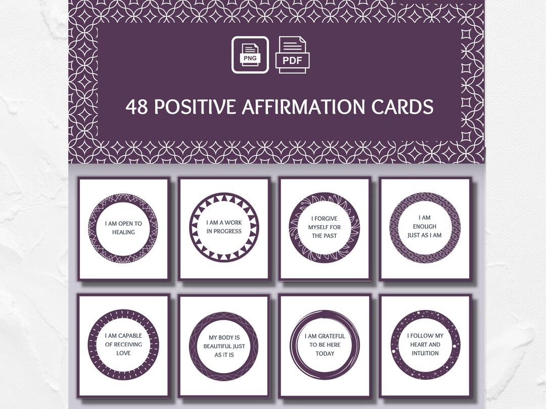 Positive Affirmation Cards, Self Love Affirmation Cards, Positive ...