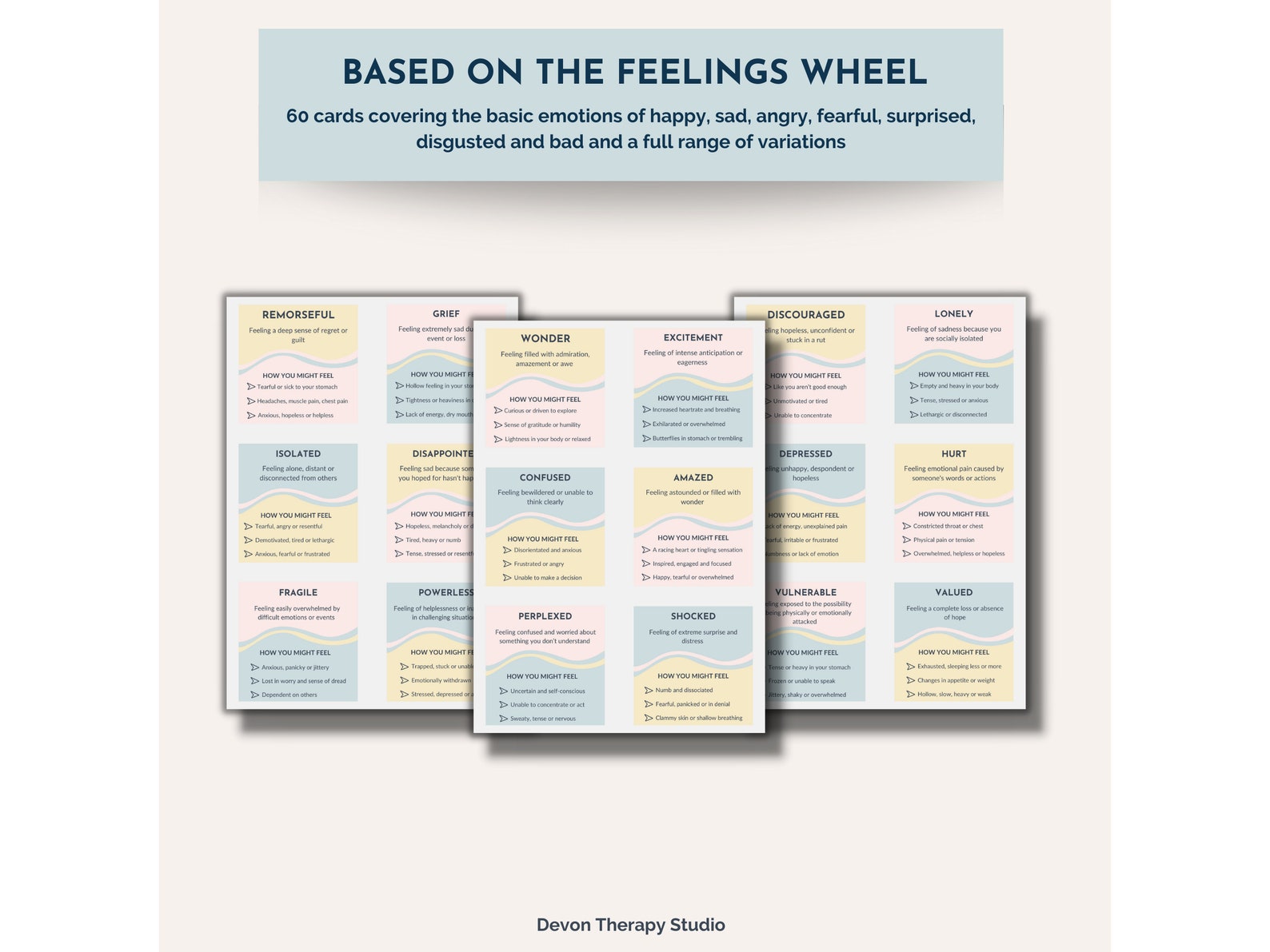 Feelings Cards, Mood Cards, Emotions Cards, Therapy Resources, Coaching ...