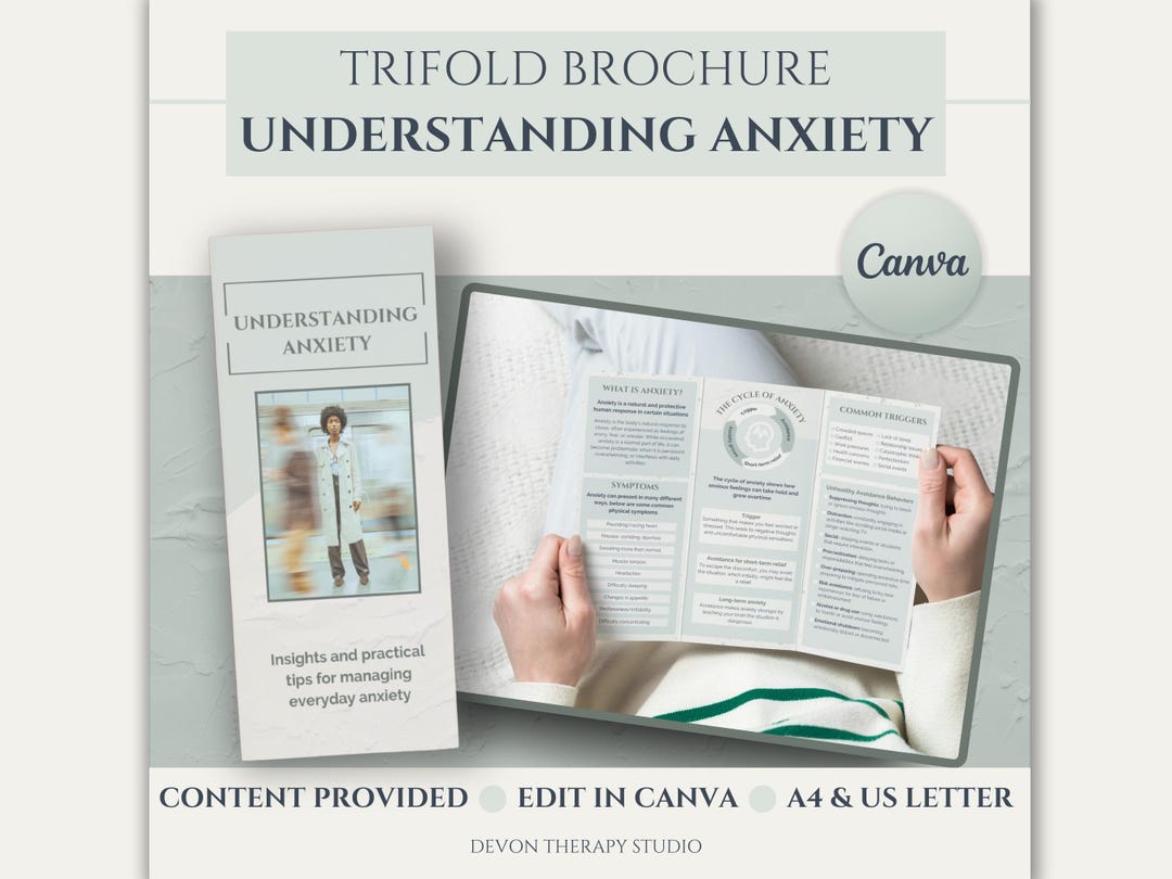 Anxiety Brochure Template, CBT, Anxiety Tools, Anxiety Symptoms ...