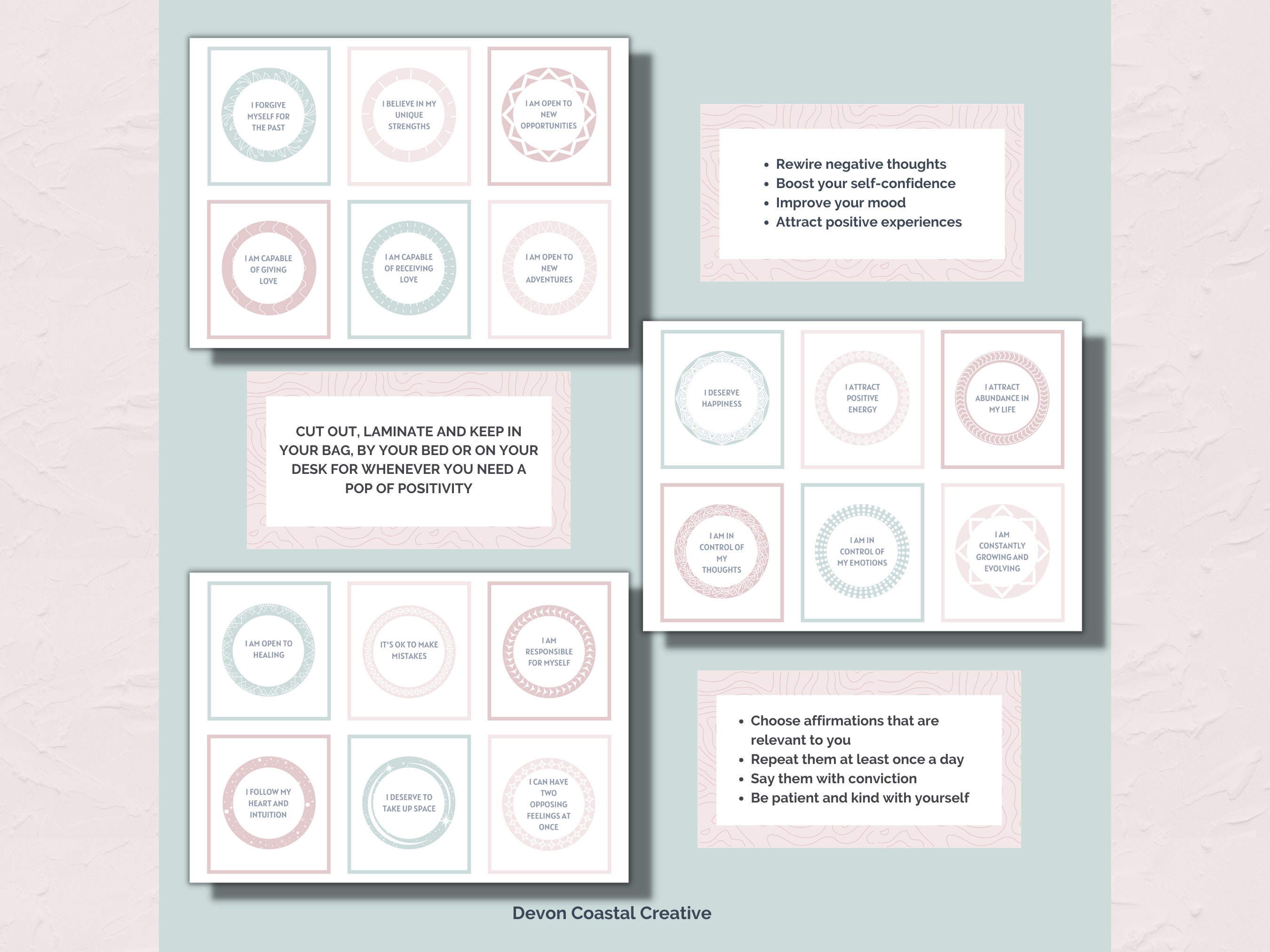 Positive Affirmation Cards, Self Love Affirmation Cards, Positive ...