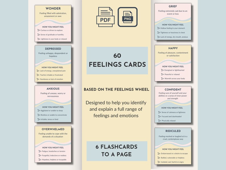 Feelings Cards, Emotions Cards, Mood Cards Therapy Resources, Coaching ...