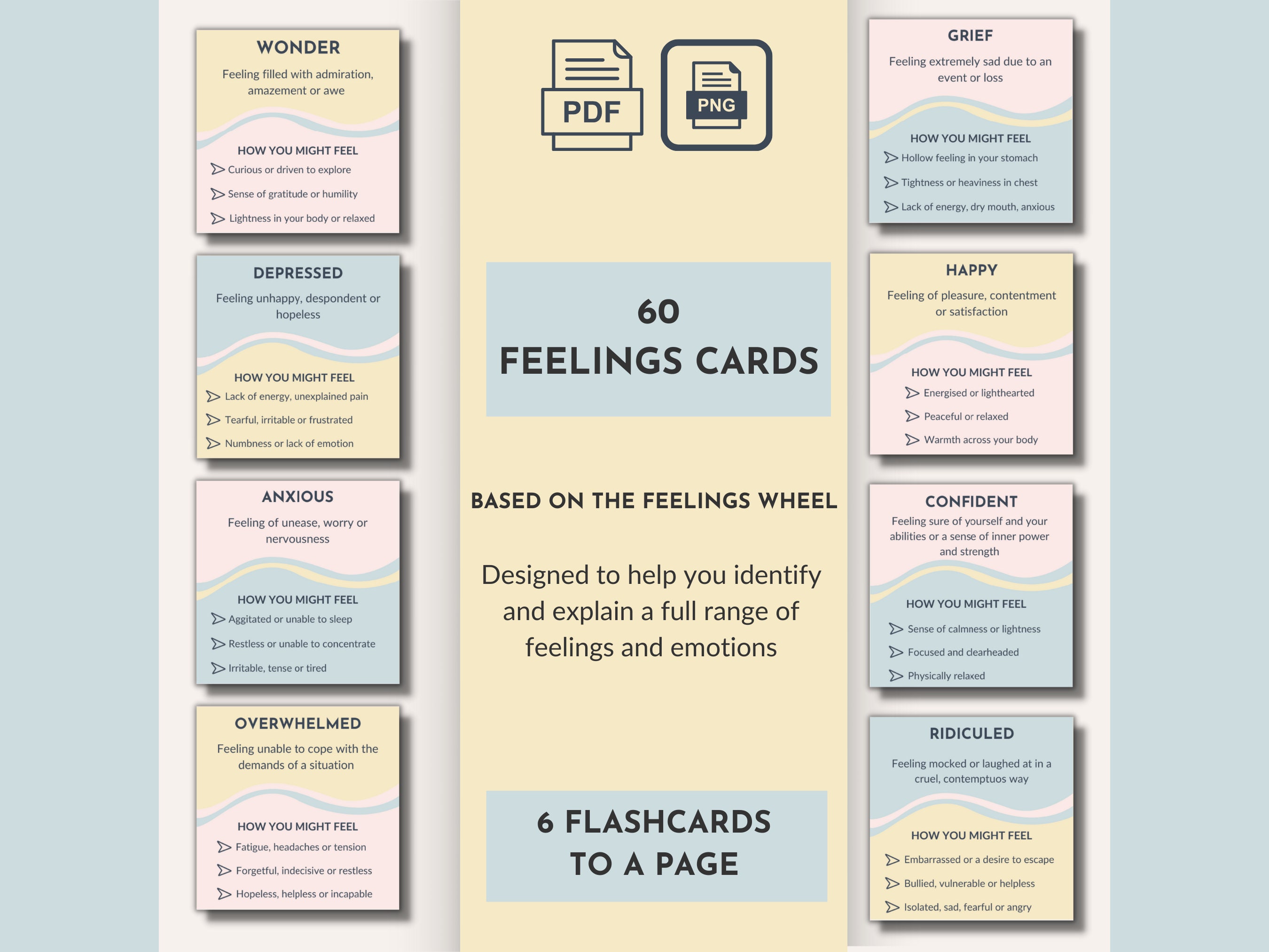 Feelings Cards, Emotions Cards, Mood Cards Therapy Resources, Coaching ...