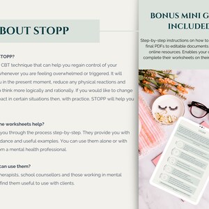 STOPP CBT Worksheets, CBT Canva Worksheets, Anxiety Worksheets ...
