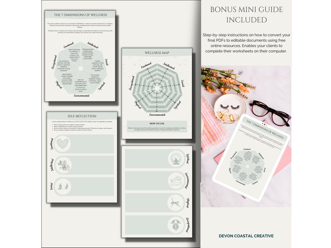 Wellbeing Wheel, Life Wheel, Wellness Wheel, Self-reflection, Coaching ...