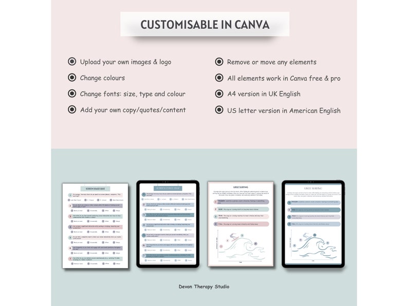 Screen Addiction Worksheets, Screen Time Habits, CBT Worksheets ...