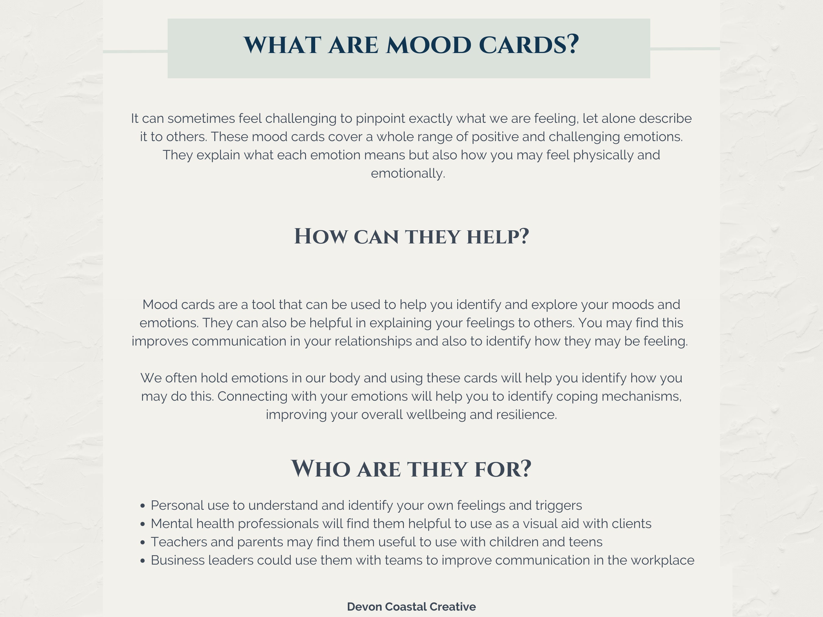 Mood Cards, Feelings Cards, Emotions Cards, Therapy Resources, Coaching ...