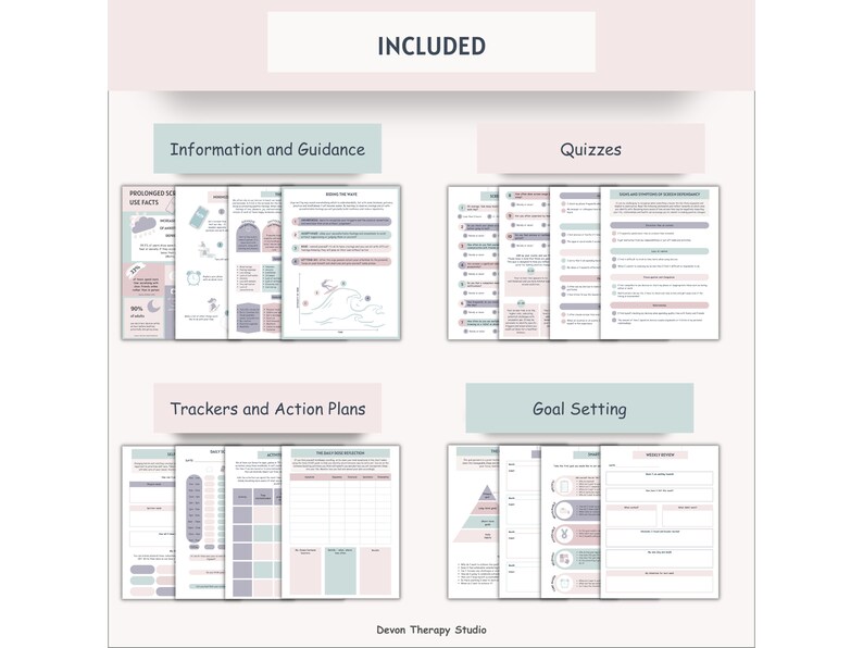 Screen Addiction Worksheets, Screen Time Habits, CBT Worksheets ...