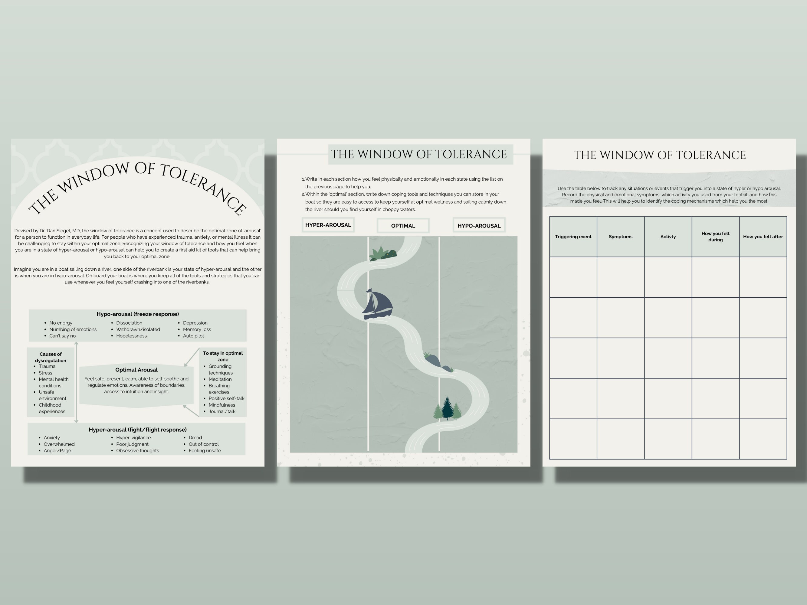Window of Tolerance Worksheets, Trauma Therapy, Therapy Tools, Adult ...