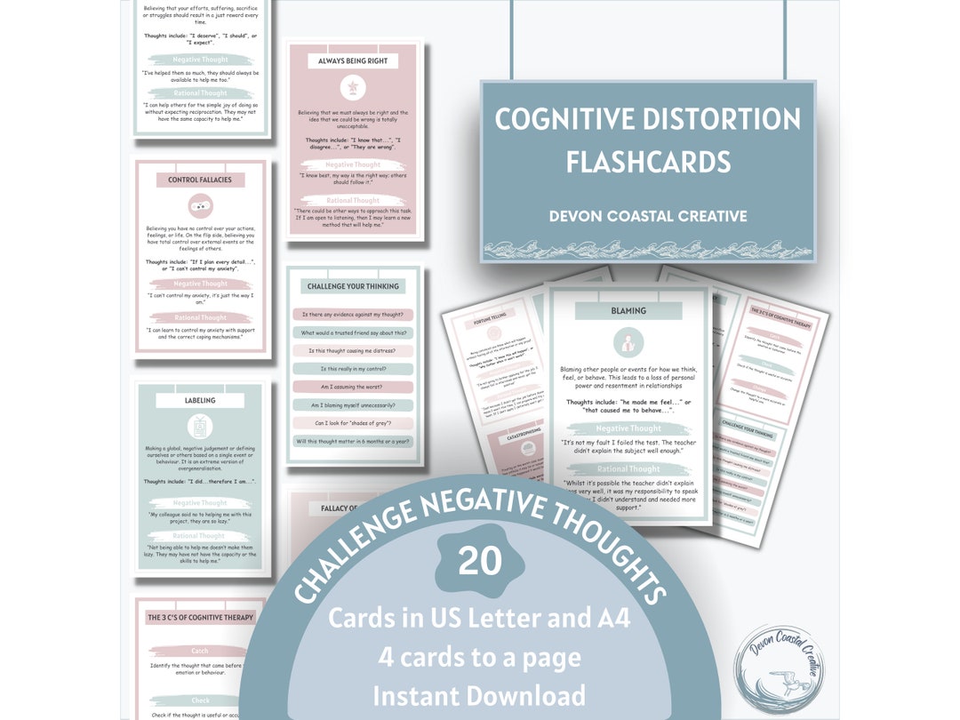 Cognitive Distortions Flashcards, Automatic Negative Thoughts ...