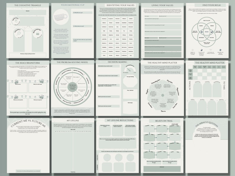 Canva Coaching and Therapy Worksheets, Psychology Resources, Coach and ...