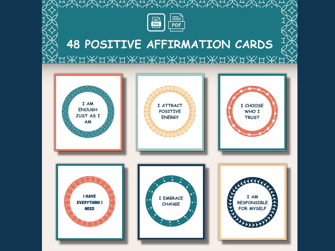 Positive Affirmation Cards, Self Love Affirmation Cards, Positive ...