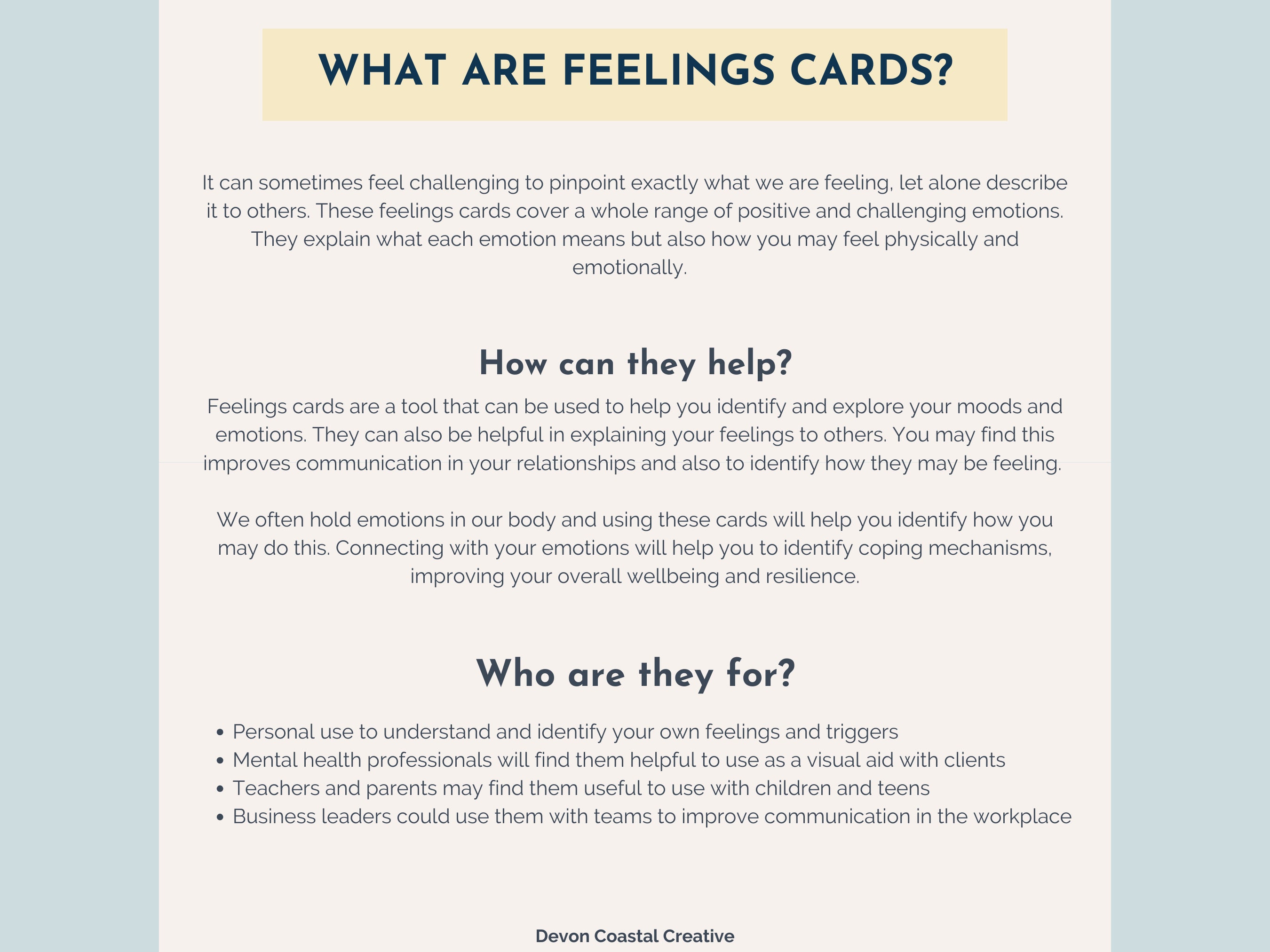 Feelings Cards, Emotions Cards, Mood Cards Therapy Resources, Coaching ...