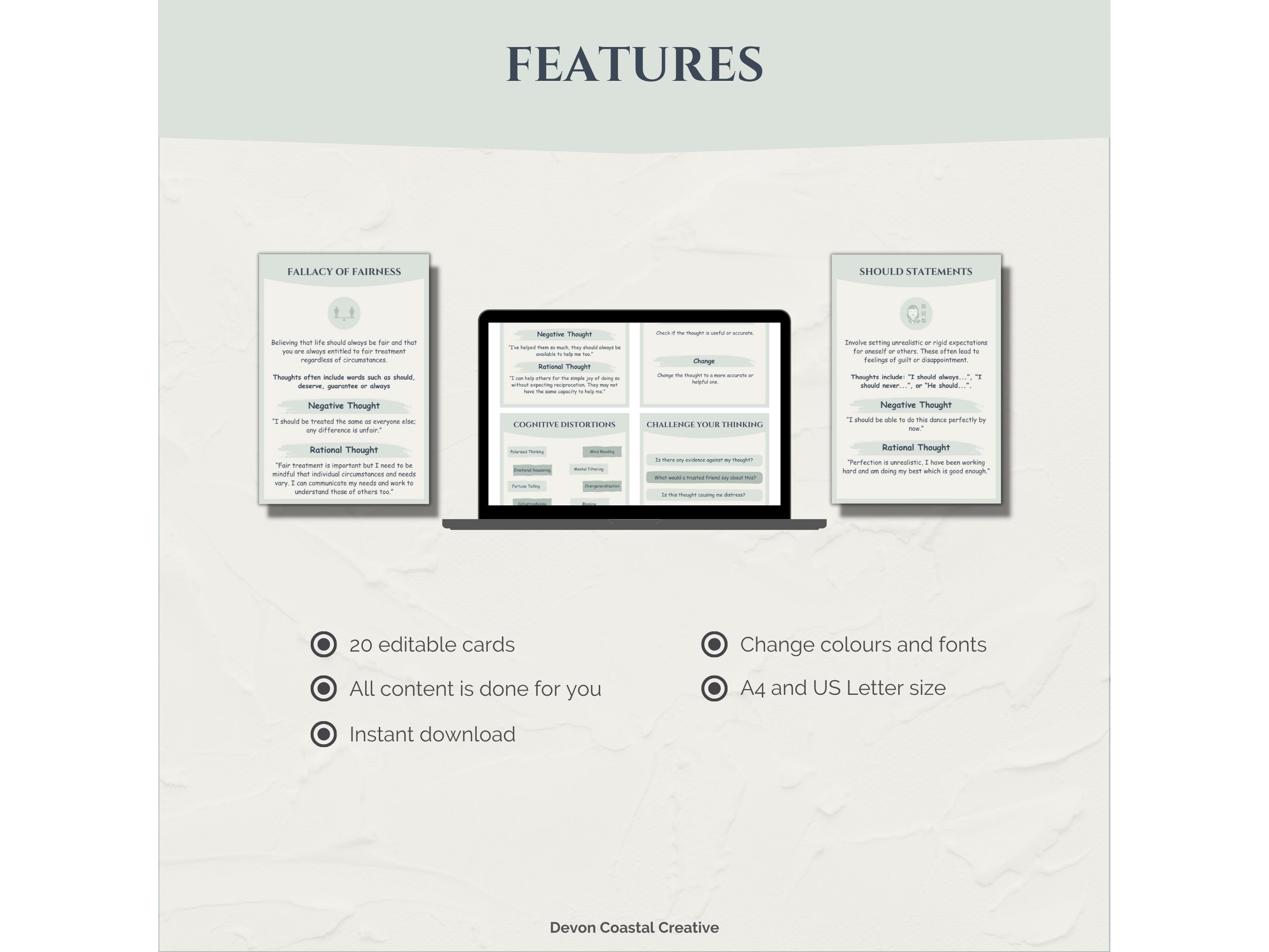 Canva Cognitive Distortions Flashcards, Automatic Negative Thoughts ...